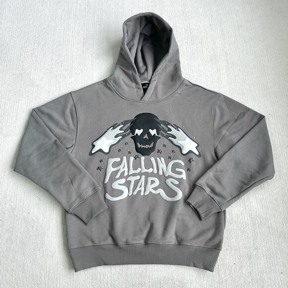 Broken Planet | Shirts | Broken Planet Falling Stars Hoodie Dark Gray ...